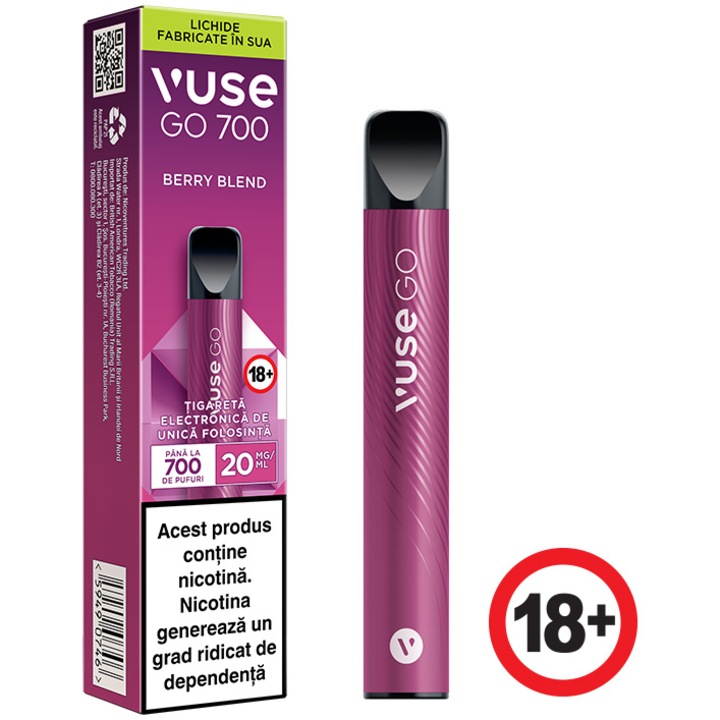 Tigara electronica Vuse GO 700 Berry Blend 20mg/ml - eMAG.ro