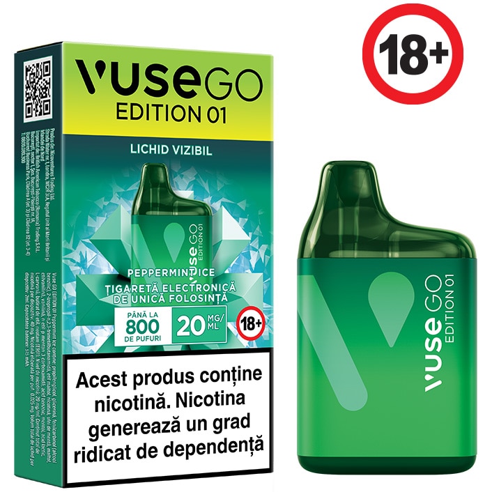Tigara electronica Vuse GO BOX 800 Peppermint Ice 20 mg/ml - eMAG.ro