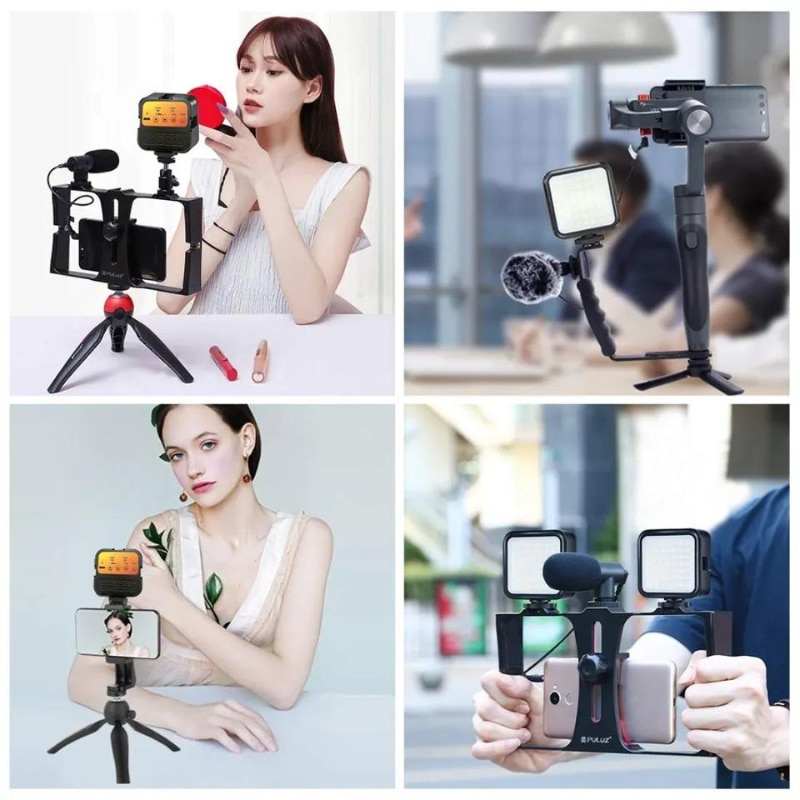 Trepied pentru telefon de vlogging, pentru realizarea de videoclipuri ...