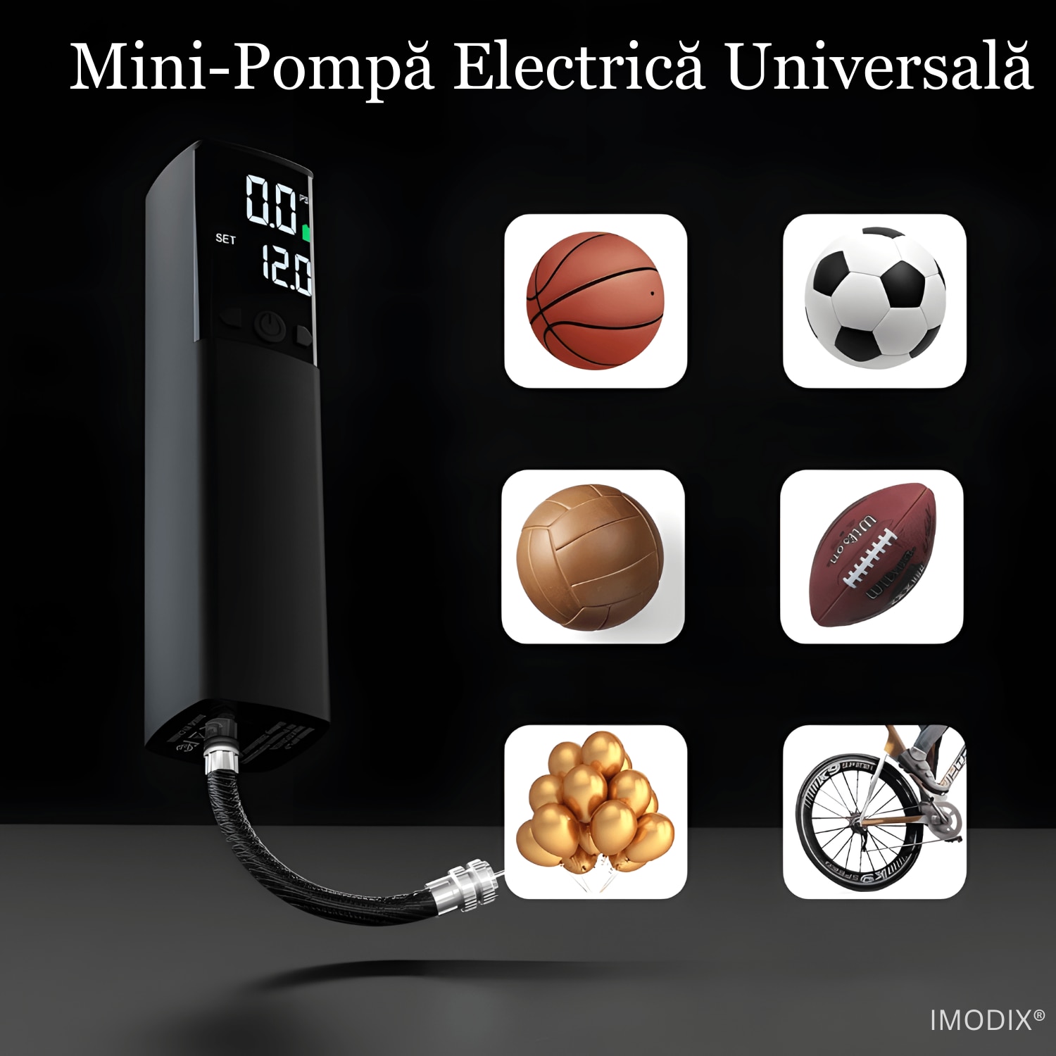 Mini-Pompa Aer, Electrica Si Automata, IMODIX®, Potrivita Pentru Mingi ...