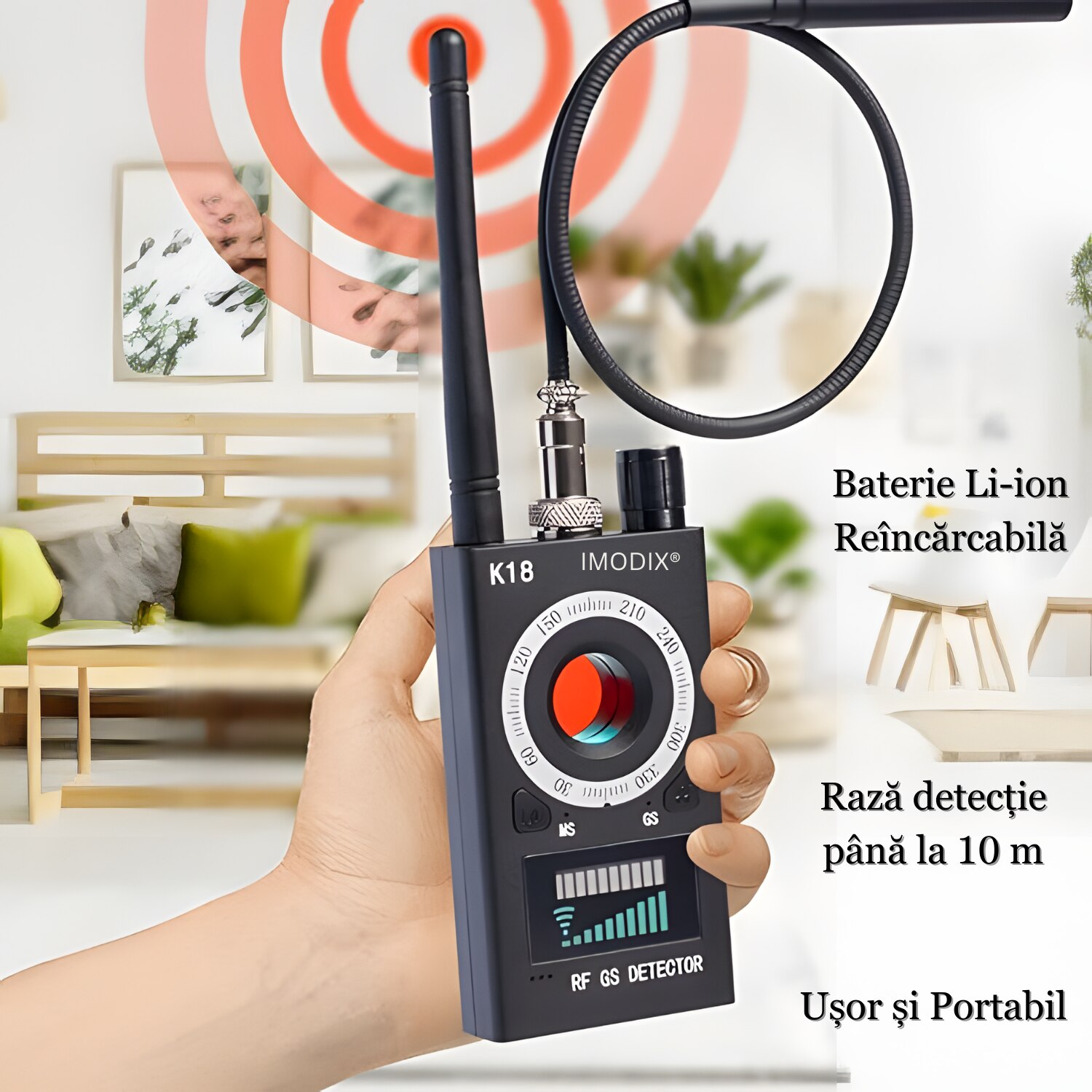 Detector Profesional Pentru Dispozitive De Spionaj, IMODIX®, Camere ...