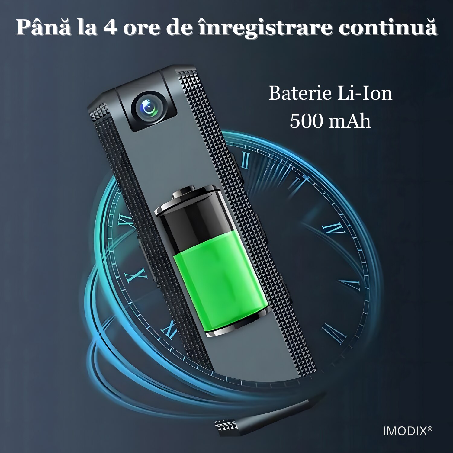 Mini Camera Video Portabila, IMODIX®, Rezolutie 1080p HD, Rotire 180 ...