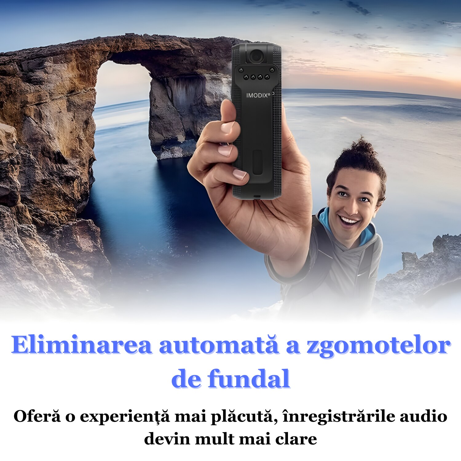 Mini Camera Video Portabila, IMODIX®, Rezolutie 1080p HD, Rotire 180 ...