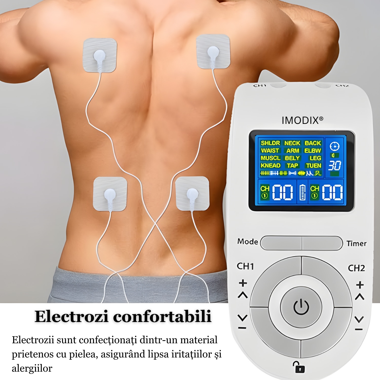 Aparat De Masaj Cu Electrostimulare/Fizioterapie, IMODIX®, Stimulator ...