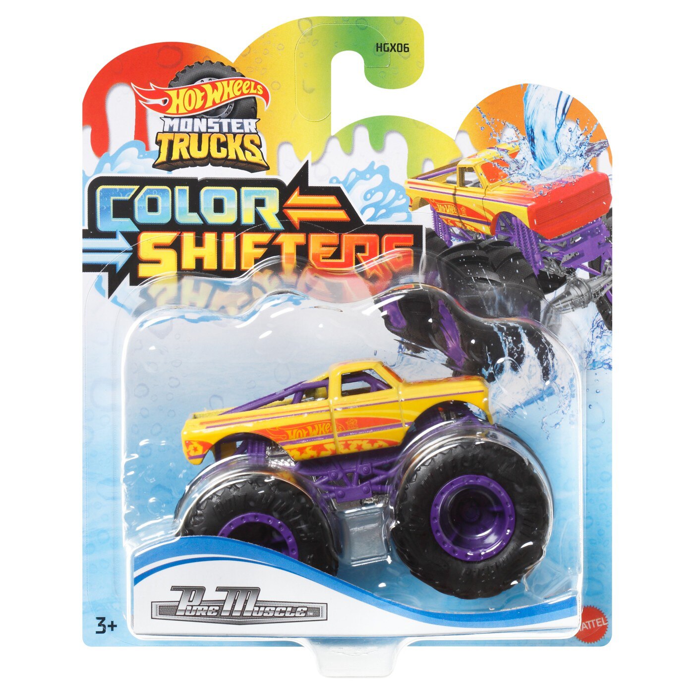Hot Wheels Monster Trucks - Color Shifters, Pure Muscle, 1:64 - eMAG.bg