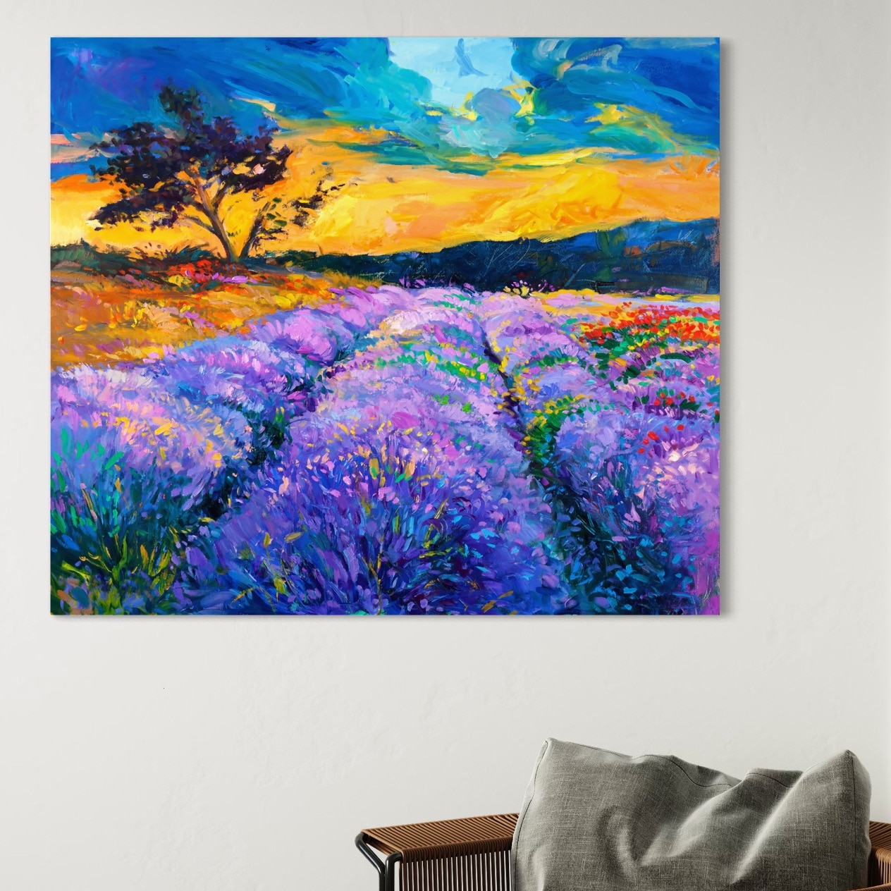 Tablou Canvas Premium, LuxCanva® A1097, Lavanda, 75 X 90 CM, Panza ...