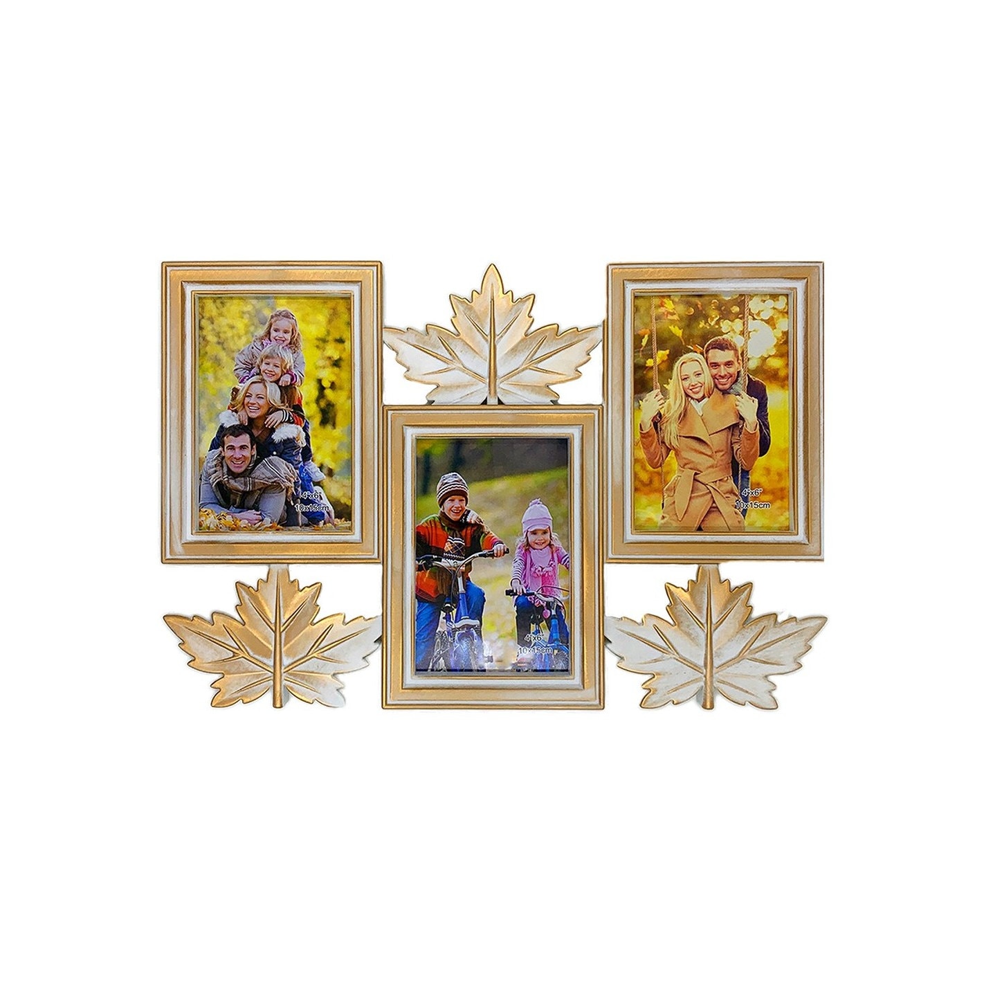 Rama foto colaj Vrabiute 2 poze, de perete, alba - eMAG.ro