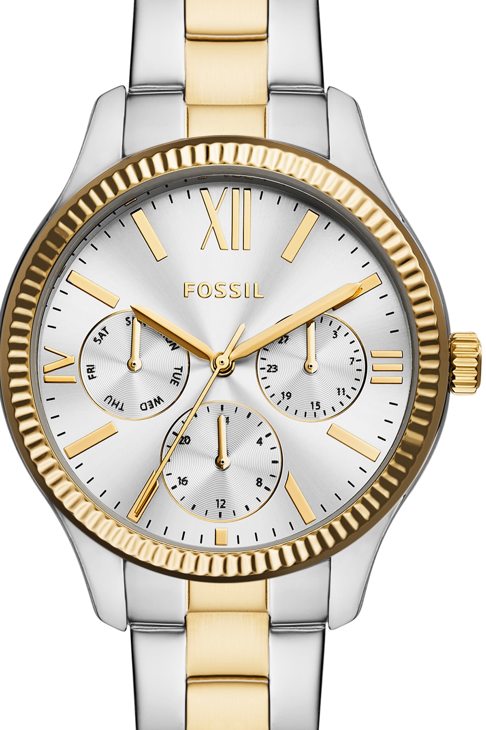Fossil, Set de ceasuri quartz de otel inoxidabil - 2 piese, Argintiu ...