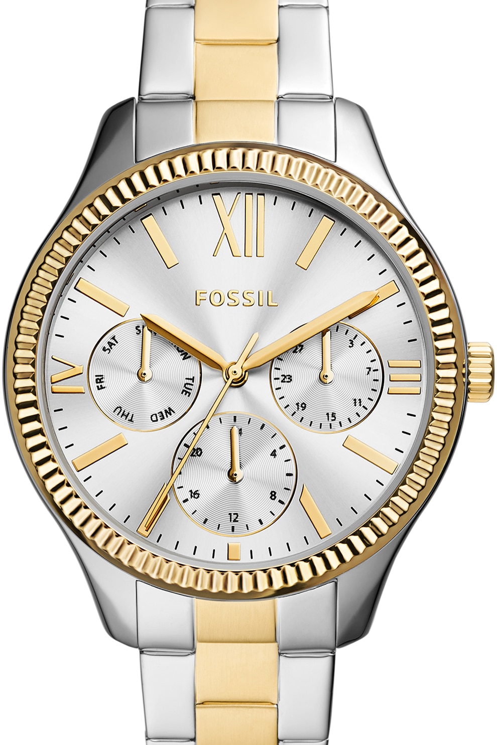 Fossil, Set de ceasuri quartz de otel inoxidabil - 2 piese, Argintiu ...