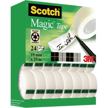Banda de birou, Scotch Magic, Mata, 19mm, 33m, 24 buc - eMAG.ro