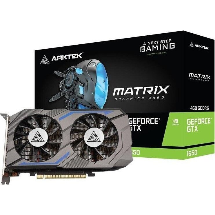 Placa video, Arktek, GeForce GTX 1650 4GB GDDR6, Gri - eMAG.ro