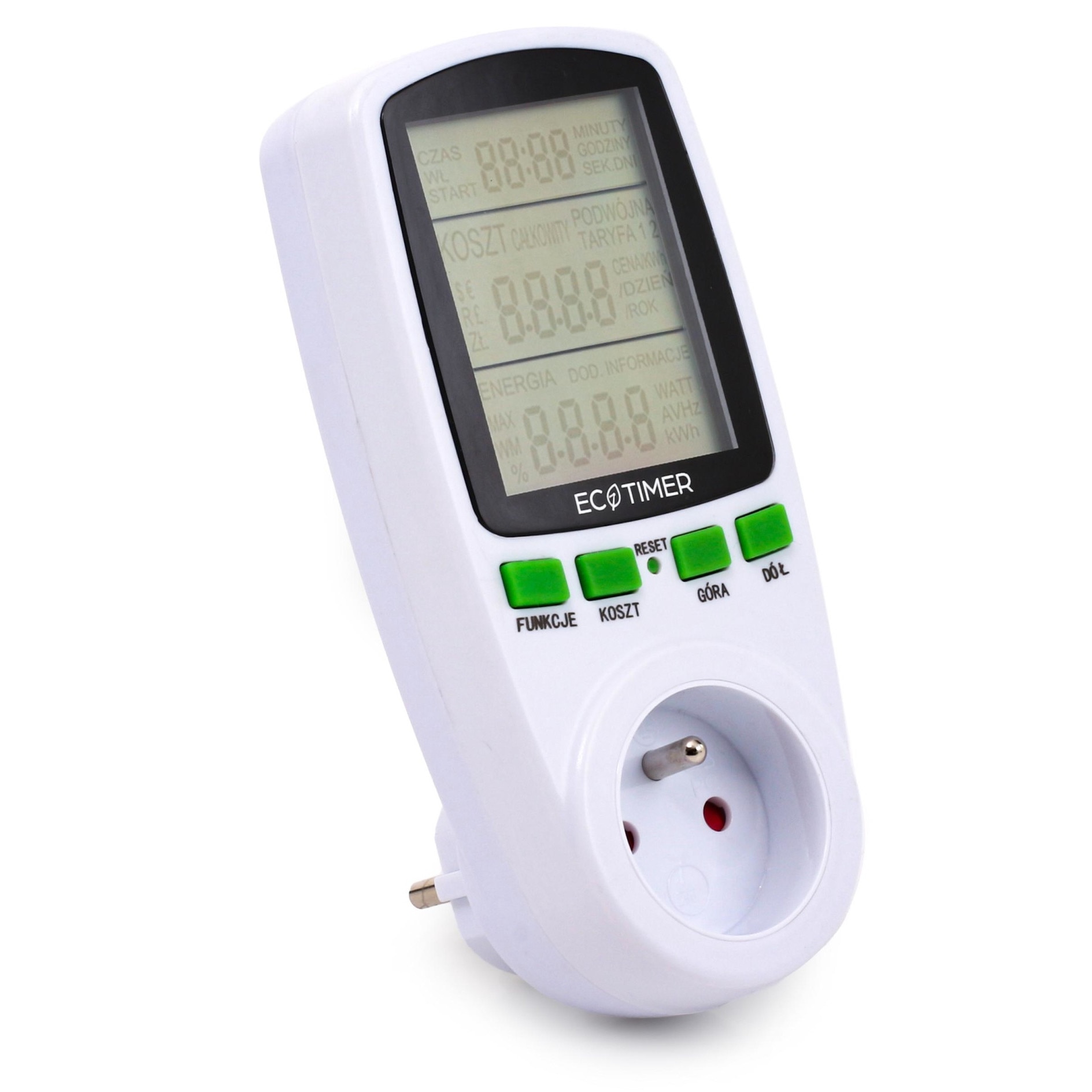 Priza cu contor de energie, Red Eagle, Digital, Alb - eMAG.ro