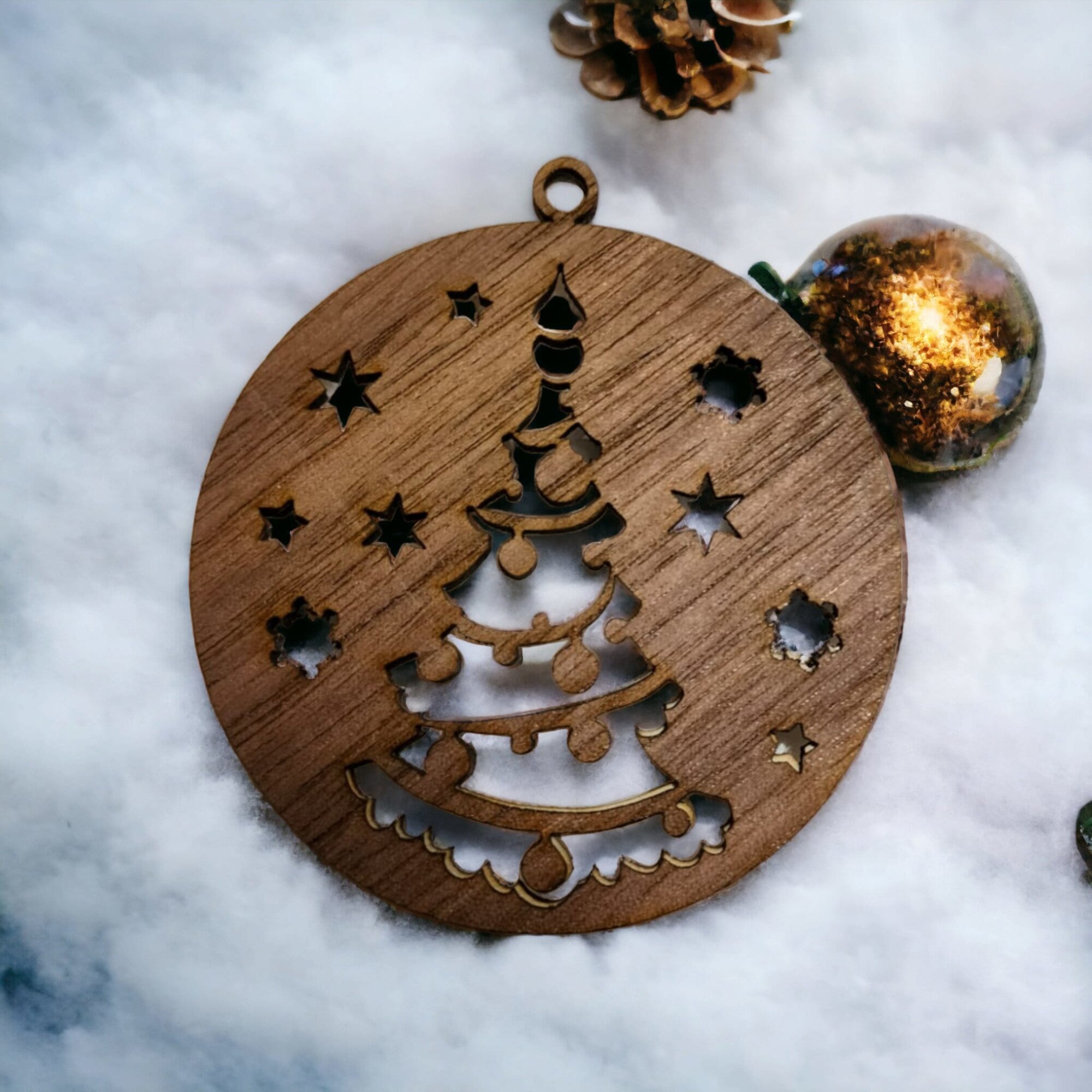 Set 16 globuri lemn, placaj/mdf, 60mm - eMAG.ro