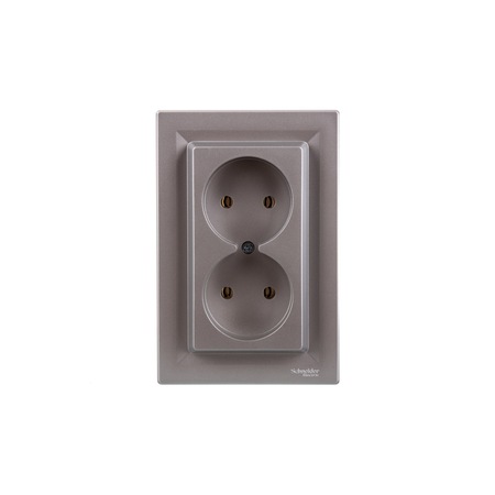 Priza Schneider Electric ASFORA 2x2P aluminiu EPH9700261, 949396 - eMAG.ro