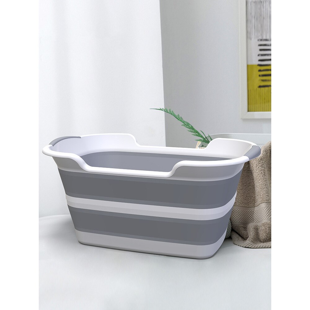 Lighean pliabil din silicon multifunctional, 40 l, 29.5x39.7x65.5 cm ...