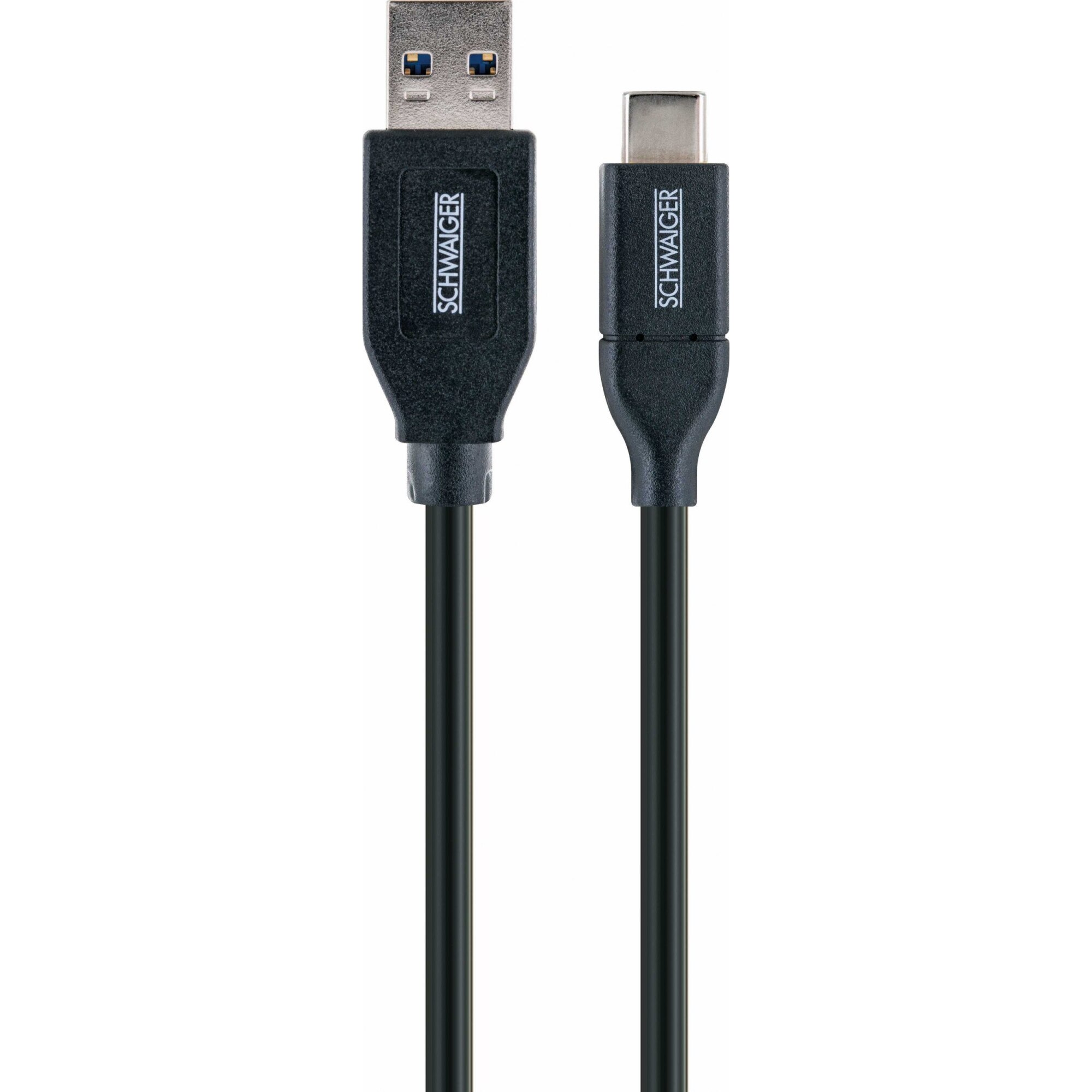 Cablu USB-C la USB-A Schwaiger, Power4You Professional, 0.5m, Negru ...