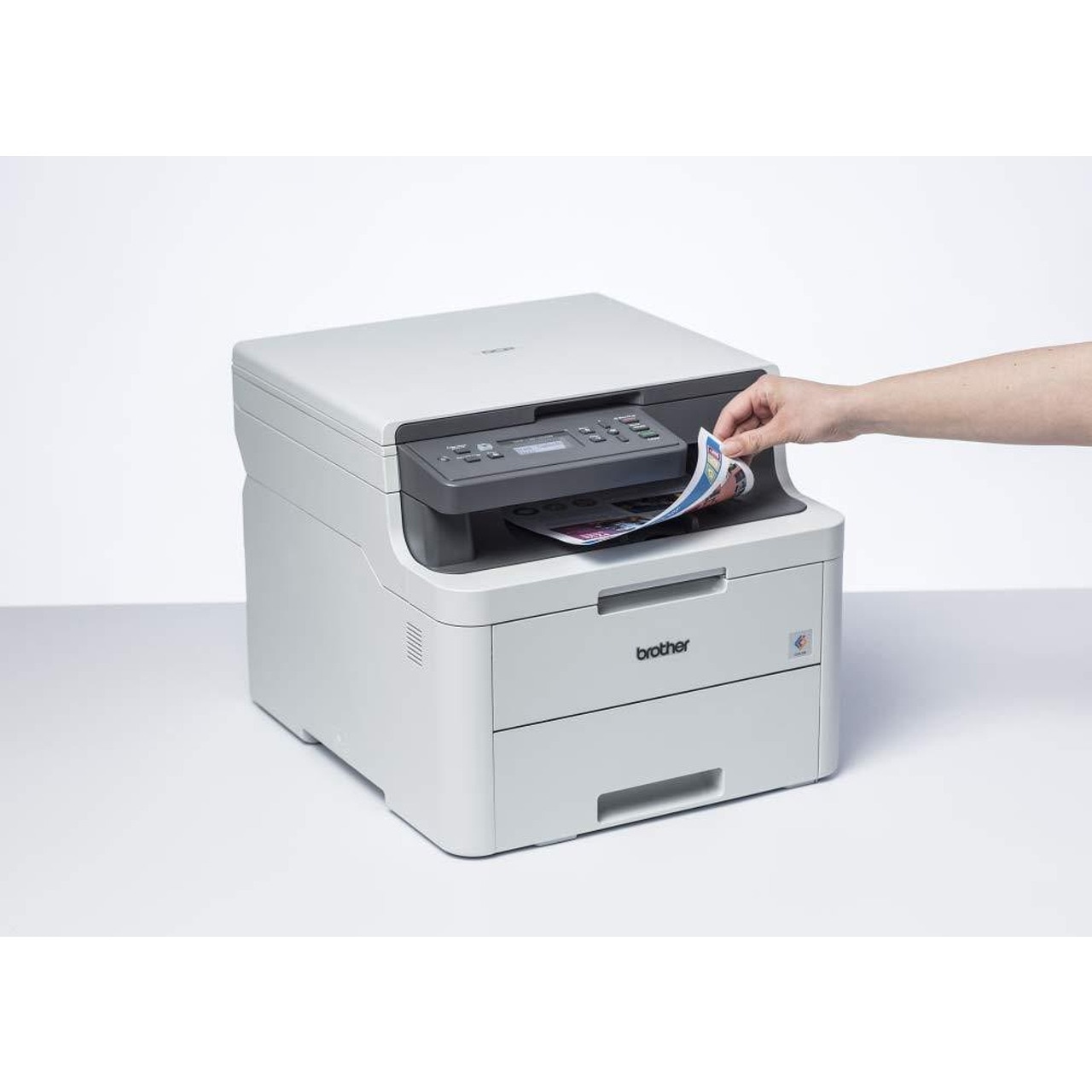 Imprimanta multifunctionala LED color, Brother, DCP-L3510CDW, Alb/Gri ...