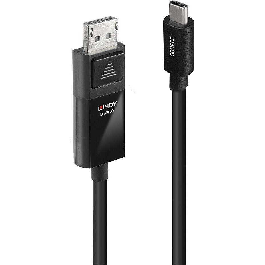 Cablu adaptor USB tip C, Lindy, 2 m, Negru, 4K60 - eMAG.ro