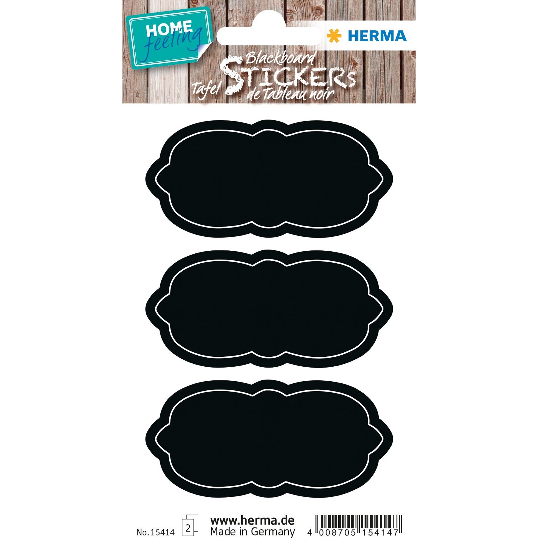 Set 5 etichete autoadezive pentru bucatarie, HERMA, Negru - eMAG.ro