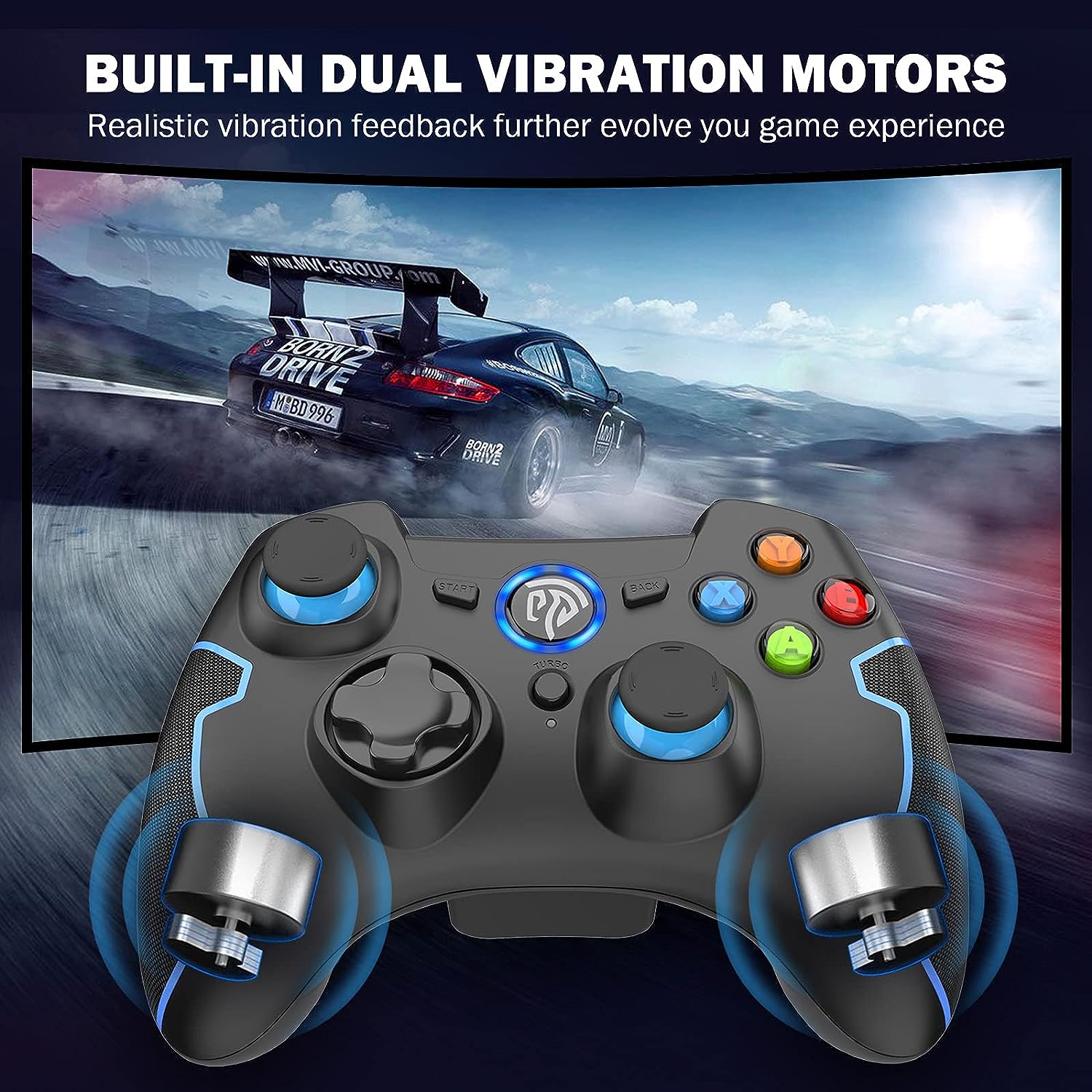 Controler wireless EasySMX 2.4G pentru PS3, controler de jocuri PC cu ...