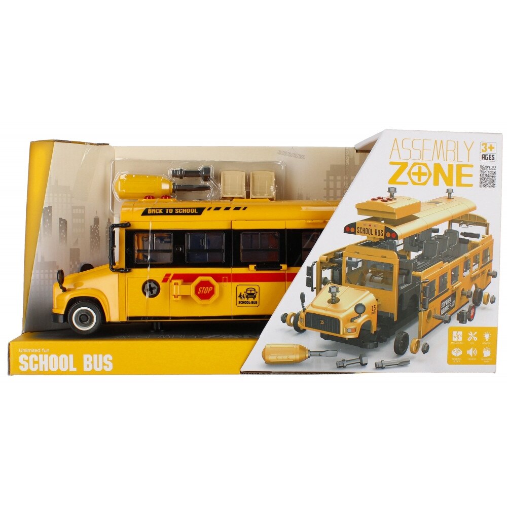 Autobuz de scoala, Mega Creative, 42x22x15 cm, Plastic, Galben - eMAG.ro