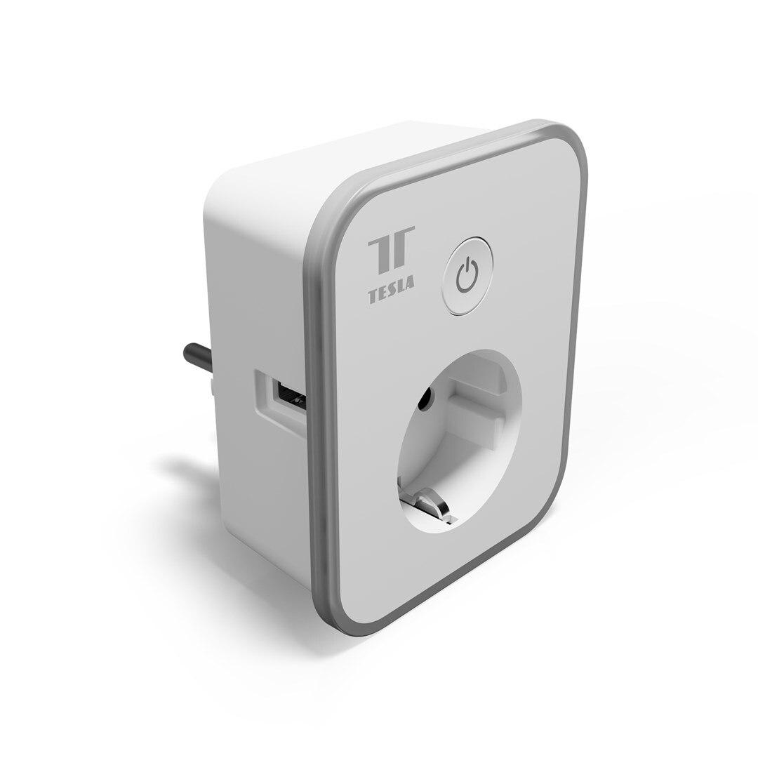 Priza, Tesla, Smart Plug, USB, Alb - eMAG.ro