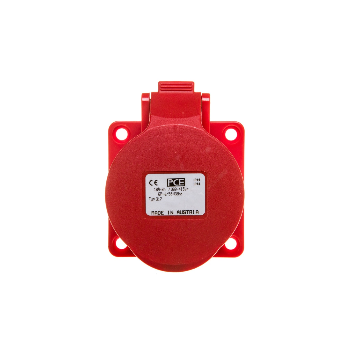 Priza panou 16A 7P 400V, 70x70 mm, IP44, Rosu - eMAG.ro