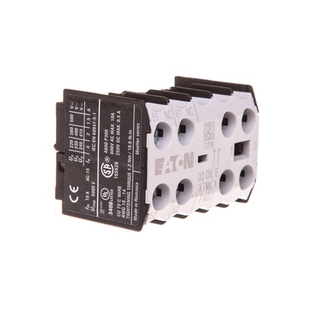 Допълнителен контакт, EATON, 2r, преден монтаж 02DILE, бял/сив - eMAG.bg