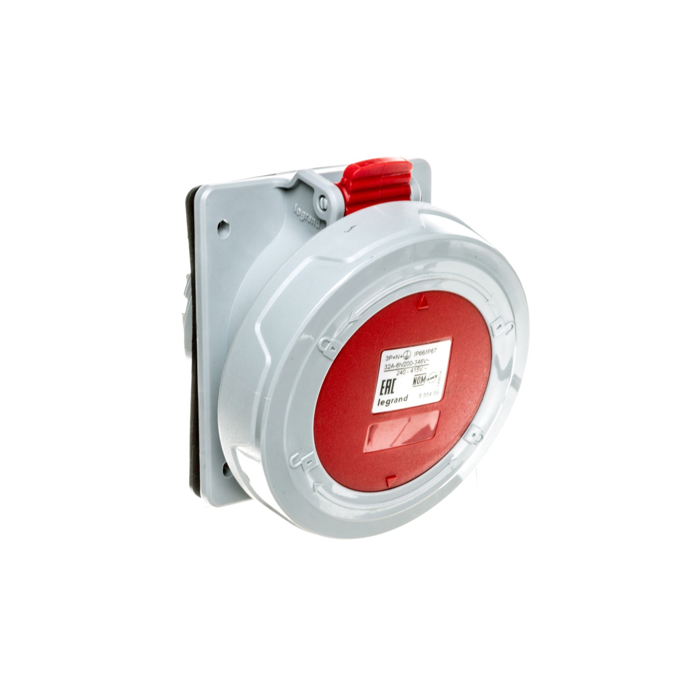 Priza panou 5P, 32A, 400V, IP67, P17 TEMPRA PRO, Rosu - eMAG.ro