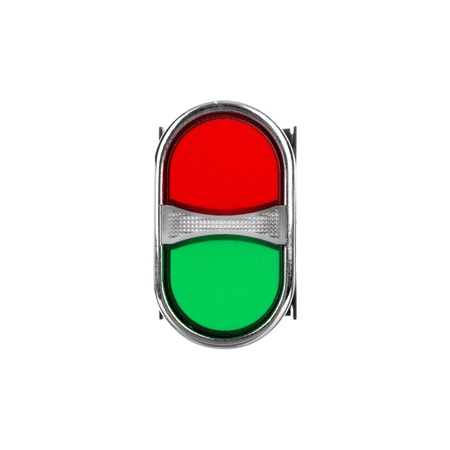 Buton de comanda cu doua taste, instabil, acoperit, 1NO+1NC, Rosu-verde ...