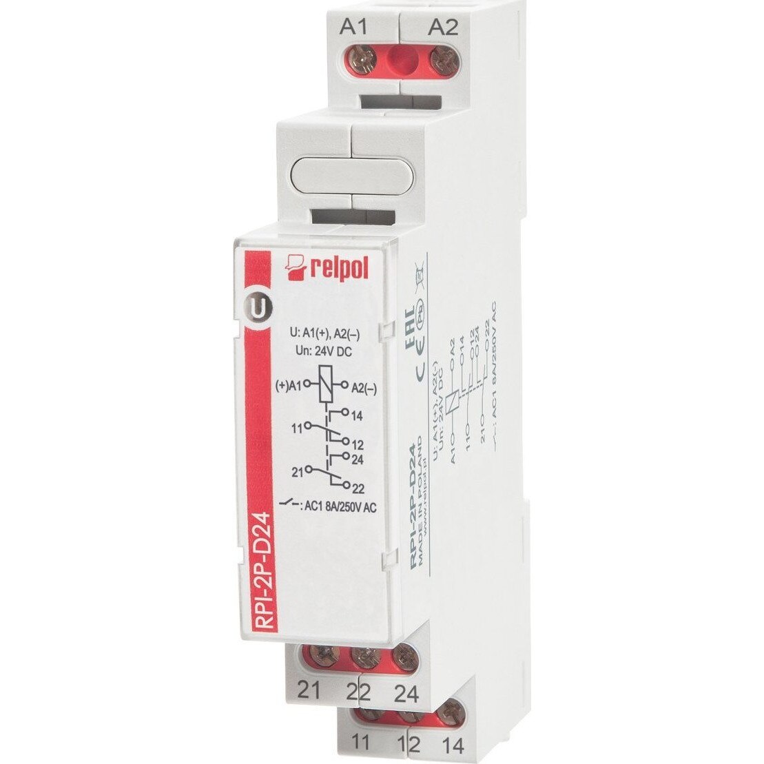 Releu electromagnetic, 2P, 8A, 24V, AC - eMAG.ro