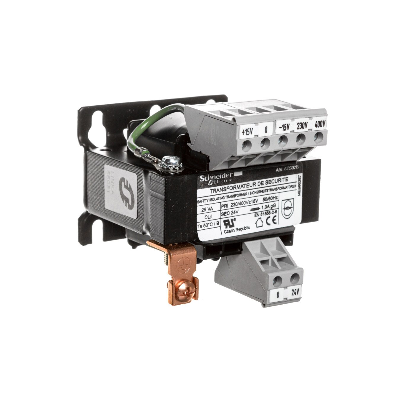 Transformator monofazat, Schneider, 25VA, 230V/24V, Negru - eMAG.ro