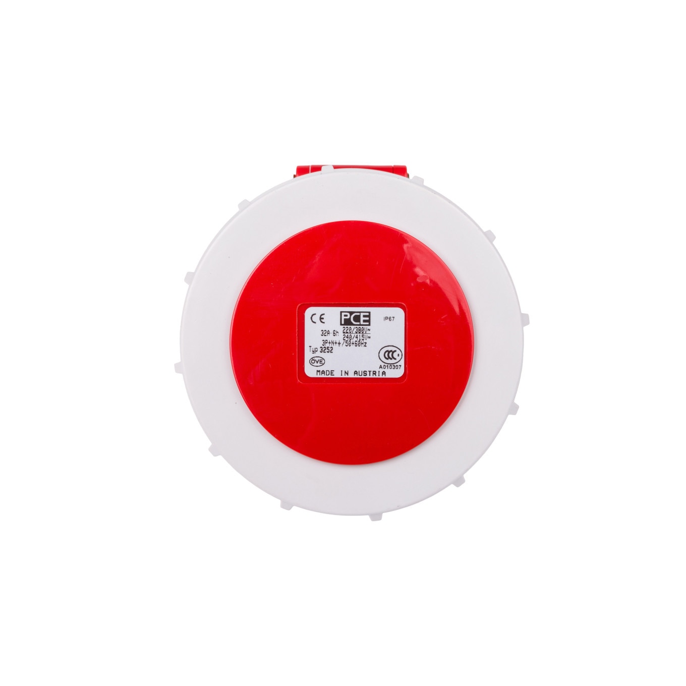 Panou priza, PCE, 32A, 5P, 400V, 75x75, Rosu - eMAG.ro