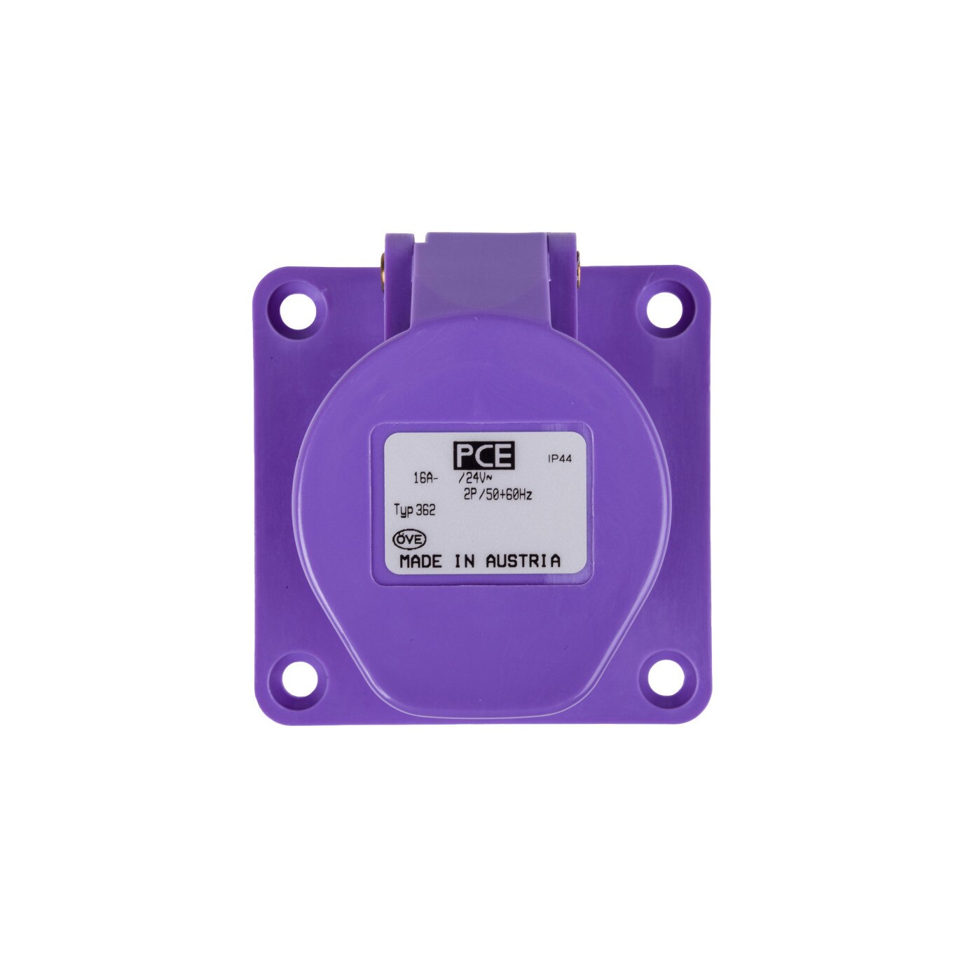 Priza panou, PCE, Plastic, Violet, 16A 2P 24V IP44 - eMAG.ro