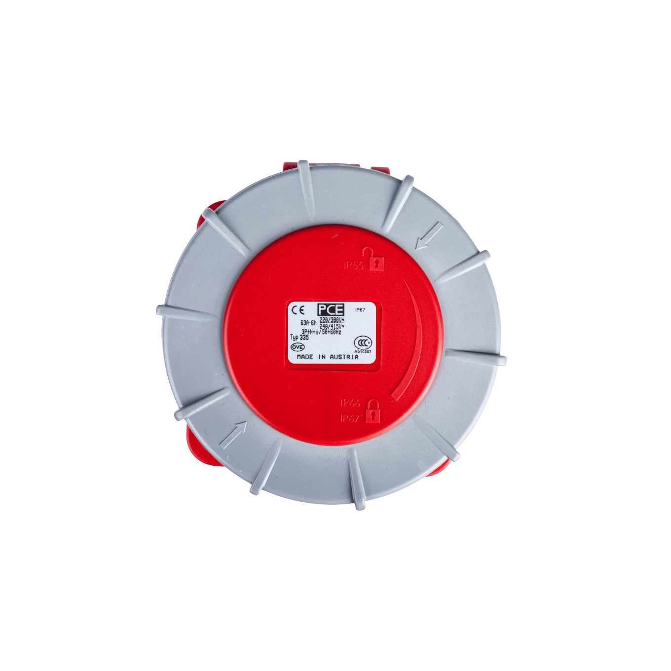Panou priza, Pce, 63A, 5P, 400V, 100x100, IP67, Rosu - eMAG.ro