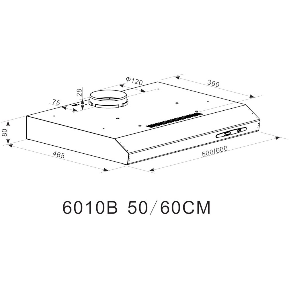 Hota tradtionala Candy CFT610/4W/1, Putere de absorbtie 209 mc/h, 3 ...