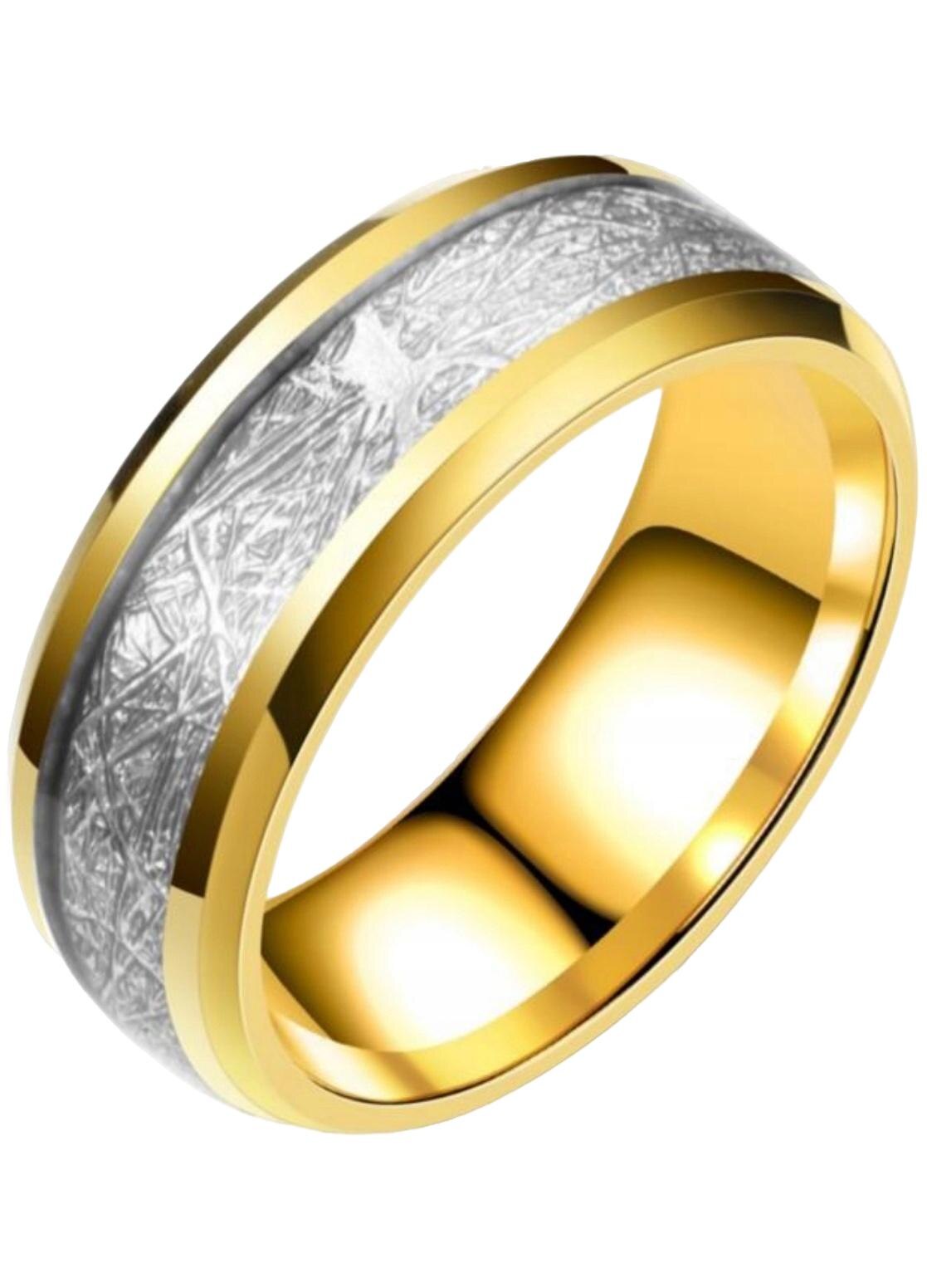 Inel, Inox, 18 mm, Auriu/Argintiu - eMAG.ro