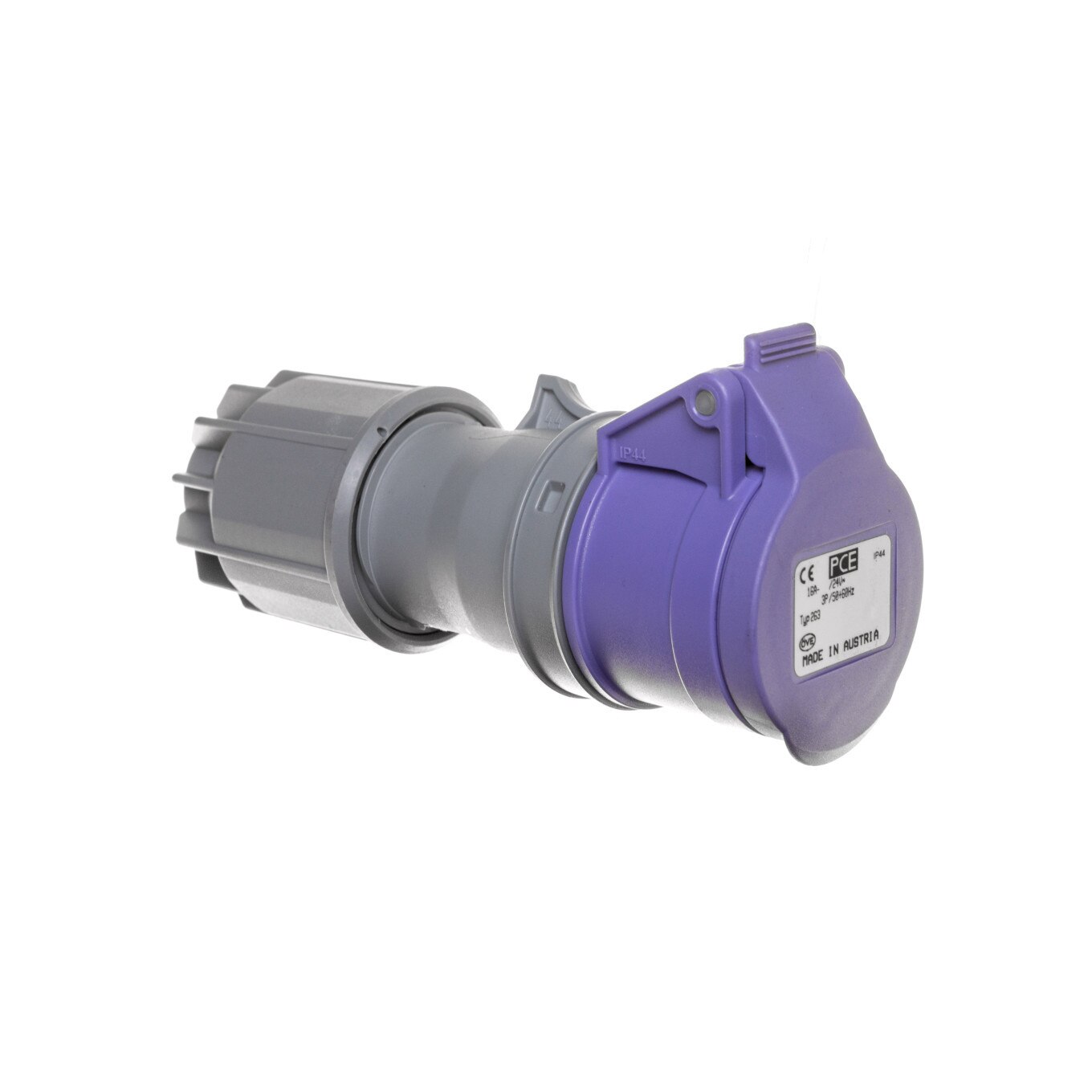 Priza portabila, PCE, Plastic, 16A, 3P, 24V, IP44, Mov - eMAG.ro