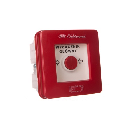 Intrerupator alarma, Elektromet, IP55, Alb/Rosu - eMAG.ro