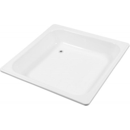 Cada de dus, Roca, Otel, 80 x 80 cm, Alb - eMAG.ro