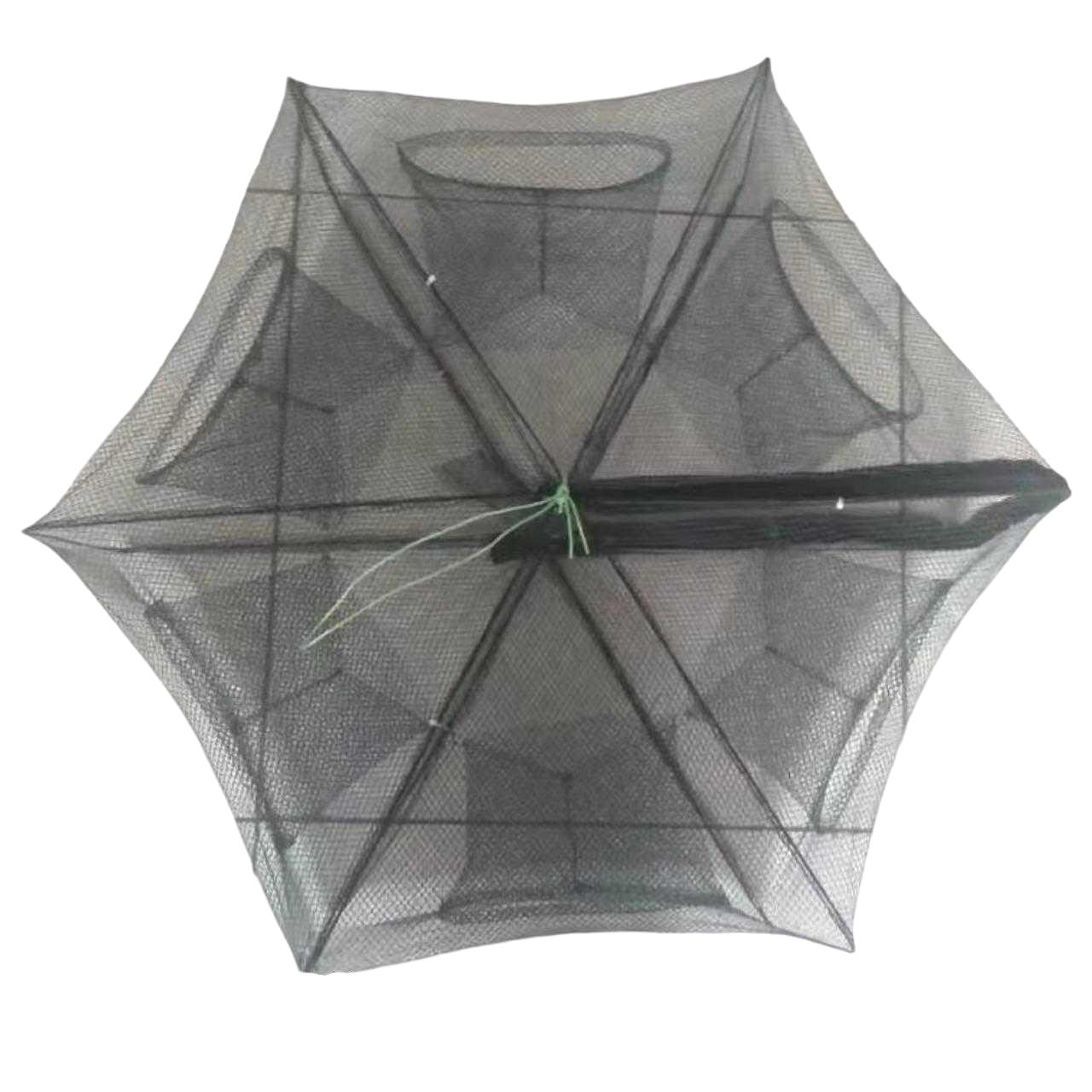 Capcana pentru pesti, Nylon, 6 prize, 23x70 cm, Negru - eMAG.ro