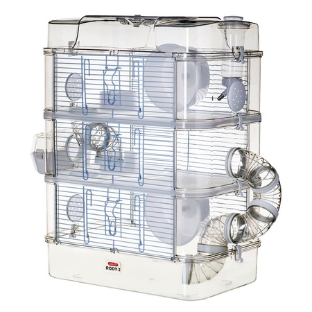 Cusca cu 2 etaje pentru hamster, Zolux, Plastic, Alb - eMAG.ro