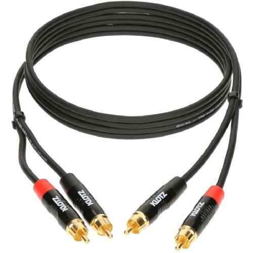 Cablu audio MiniLink Pro, Klotz, 2 x RCA, 0.9 m, Negru - eMAG.ro