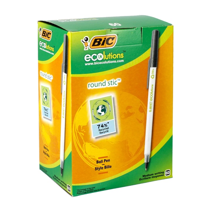 Set 60 pixuri, Bic, Negru - eMAG.ro