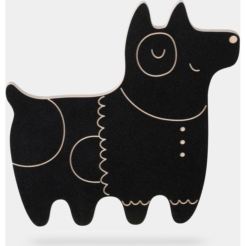 Tabla pentru colorat, Milin, Cainele Hector, Lemn, Negru, 3 ani+ - eMAG.ro