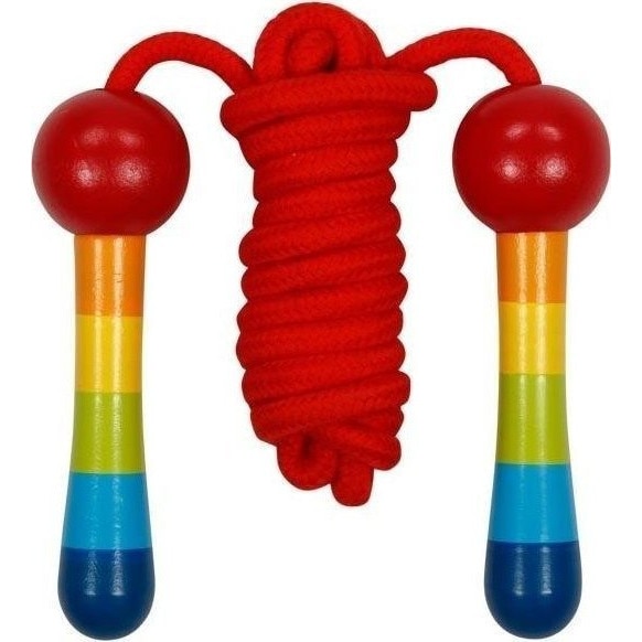 Coarda de sarit pentru copii, Goki, Lemn/Plastic, Multicolor - eMAG.ro