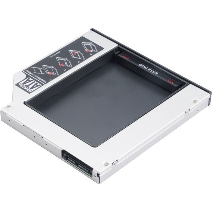 Rack Hard-disk Akasa, Aluminiu, HDD/SSD 2.5" SATA - eMAG.ro