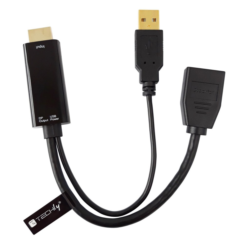 Adaptor TECHLY ICOC HDMI-DP12A HDMI - DisplayPort + adaptor USB - eMAG.ro