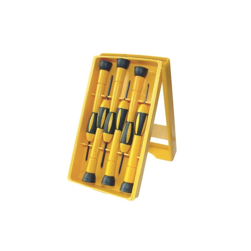 Set 6 surubelnite ceasornicari, Modeco, 4 plate si 2 Philips, Galben ...