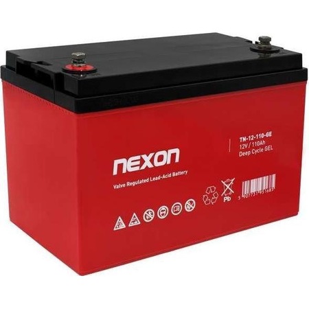 Baterie, Nexon, TN-GEL ,12V, 110Ah, Sigilata fara intretinere, Rosu ...